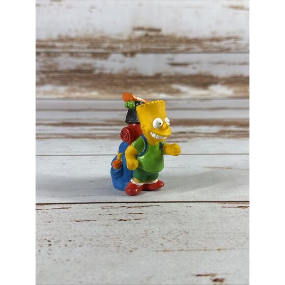 Simpsons | Toys | Vintage 99 Bart Simpson Figurine Hiking The Simpsons ...